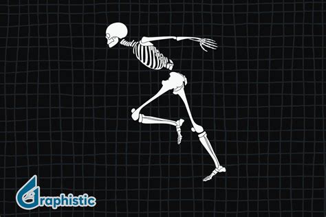 Running Skeleton Halloween Graphic By Graphistic · Creative Fabrica