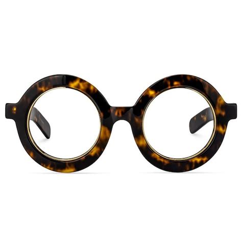 Vintage Round Glasses For Women Classic Retro Designer Style Brandy