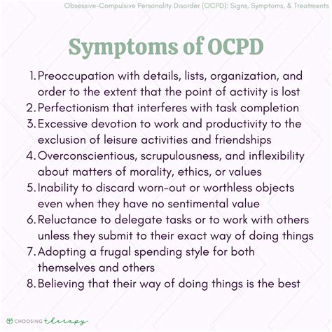 Obsessive Compulsive Personality Disorder