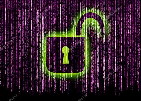 Symbol Of Internet Security With Binary Character And Padlock Stock Photo Joruba75 107405968