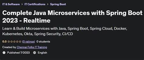 Complete Java Microservices With Spring Boot 2023 Realtime