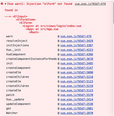 【已解决】vue Element Admin升级到element Ui到201后报错：vue Warn Injection Elform