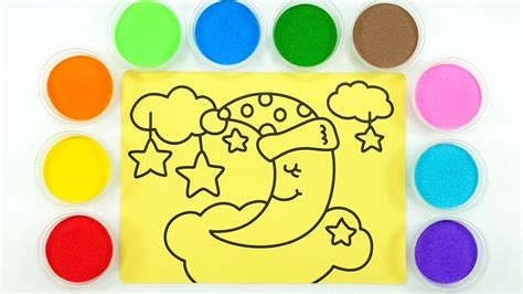 모래놀이 샌드아트 색모래 아동미술 자장가듣기 밤하늘 색칠공부 마법그림 Youtube