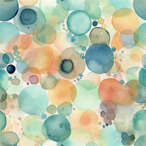 Premium Ai Image Whimsical Watercolors Playful Dots Bubbles And