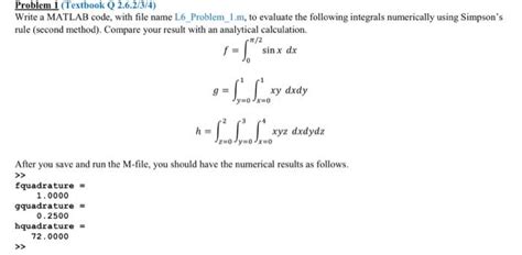 Solved Problem 1 Textbook Q 26234 Write A Matlab Code