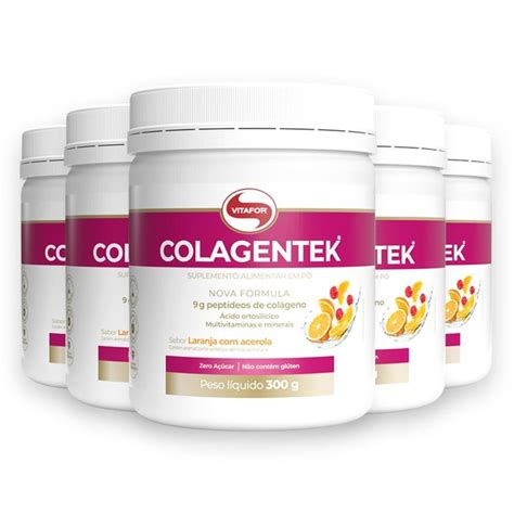 Kit de Colágeno hidrolisado Colagentek Vitafor Laranja g Centauro