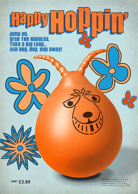 Vintage Advertising Poster Space Hopper 1970s Retro Style Poster Art