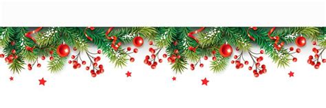 Seamless Border With Colorful Christmas Symbols Vector Image