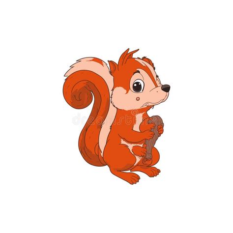 Cute Squirrel Cartoon Vector Design Stock Illustration Illustration