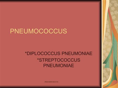 Pneumococcus Ppt