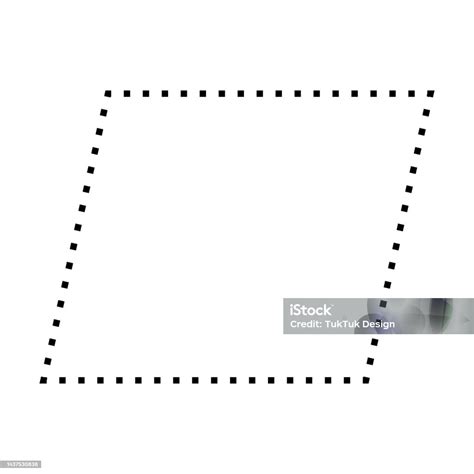 Parallelogram 모양 점선 기호 벡터 아이콘 그림 그림에서 창조적 인 그래픽 디자인 Ui 요소를위한 0명에 대한 스톡 벡터 아트 및 기타 이미지 Istock