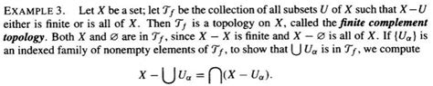 Definition Is A Co Finite Topology Finite Complement Topology On A