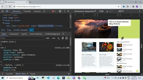 blog website with html css javascript responsive website youtube