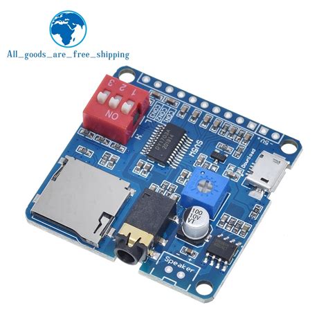 voice sound playback module arduino mp3 player module uart i o trigger class d amplifier board
