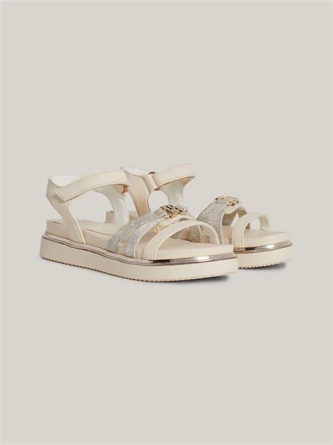 Sandaal Met Klittenband En Th Monogram Roze Tommy Hilfiger