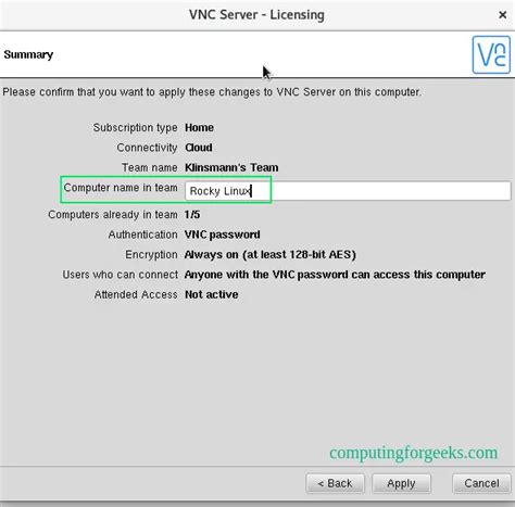 在 Rocky Linux 8 AlmaLinux 8 上设置 RealVNC 服务器和客户端