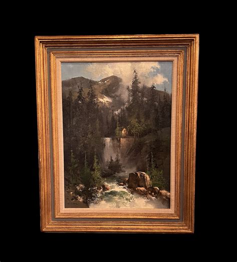 Tom Nicholas Mountain Landscape Oil Painting Ark Antiques La Jolla CA