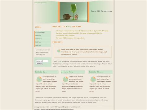 Download Htmlcss Templates For Free Wine Free Html Templates Free Css Templates And More