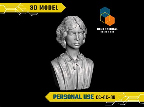 3d File 3d Model Of Emily Dickinson High Quality Stl File For 3d