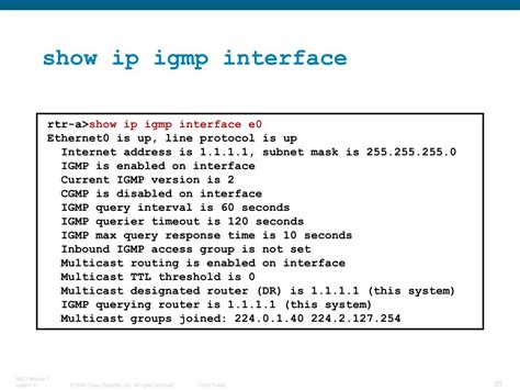 Ppt Ip Multicasting Multicast Configuration And Verification