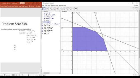 Solving A Linear Programming Model Using Graphical Method In Geogebra