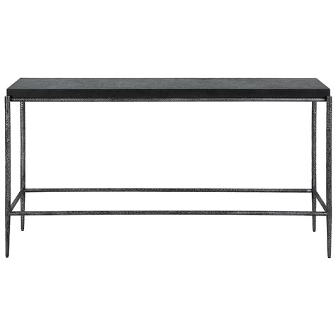 Crescendo Concrete Console Table Black Setting The Space