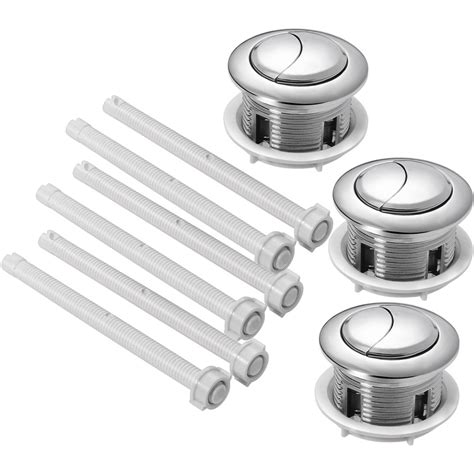 Goilinor 3pcs Toilet Handle Buttons Replacement Double Flushing Toilet