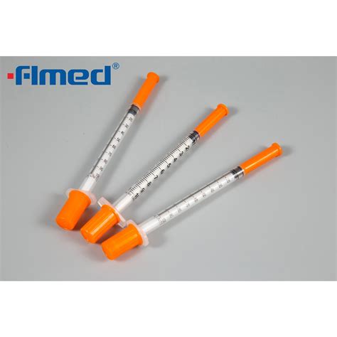 Medical Supply Disposable Sterile Insulin Syringe With Fixed Needle Insulin Syringe And Syringe