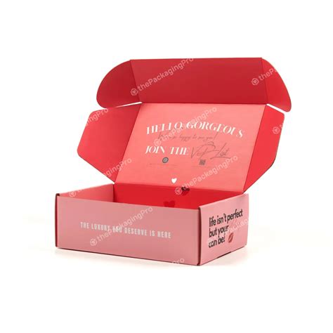 Custom Logo Pink Shipping Boxes Small Corrugated Mailer Cardboard Boxes