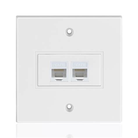 Buy TNP Ethernet Network RJ Faceplate Faceplate Wall Plate Dual Port RJ Cat Cat E