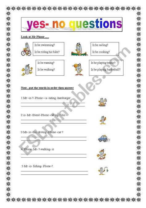 Yes No Question Present Continuous ESL Worksheet By Mumekaren