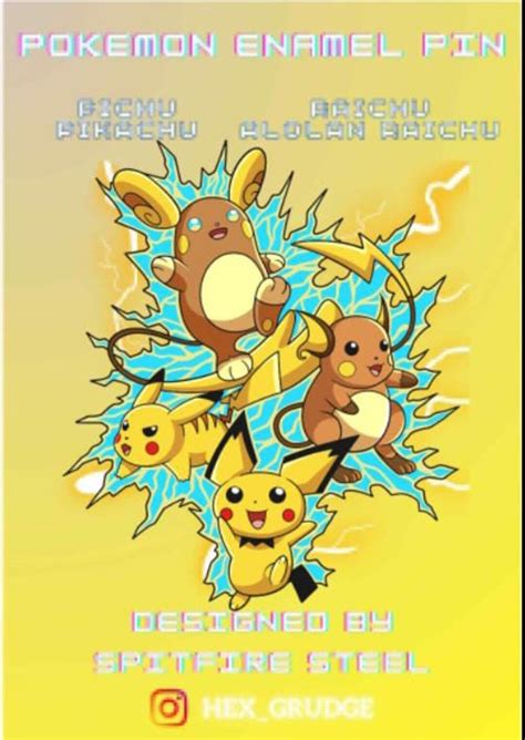 Pokemon Pikachu Enamel Pins Pikachu Pin Pichu Pin Raichu Etsy