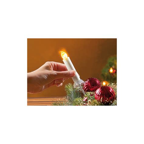 Bougies led style chandelle pour sapin de noël x télécommande