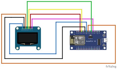 esp8266 esp 12e nodemcu ssd1306 oled display circuit