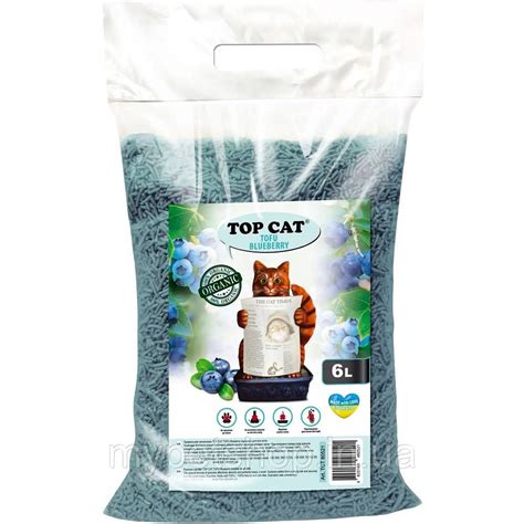 Top Cat Тофу Наполнитель соевый для кошачьего туалета с ароматом черники 6 л Id 2355720453