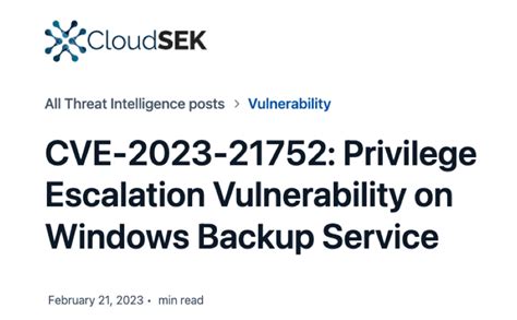 Windows の脆弱性 Cve 2023 21752 の悪用を確認：直ちに パッチ適用を！ Iot Ot Security News