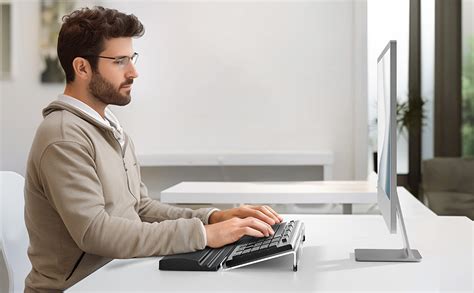 Upergo Computer Keyboard Stand And Wrist Rest Pad Set Ergonomic Keyboard Riser And