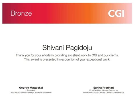 shivani pagidoju on linkedin cgi