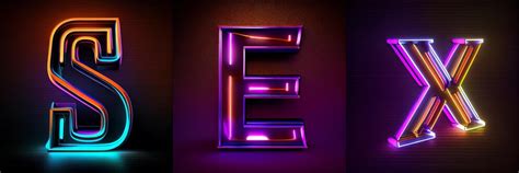 Premium Photo Sex Text Neon Sign Wall Background Bright Light Pink