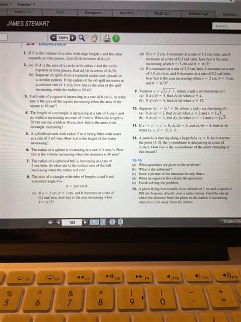 Solved If V Is The Volume Of A Cube With Edge Length X And Chegg
