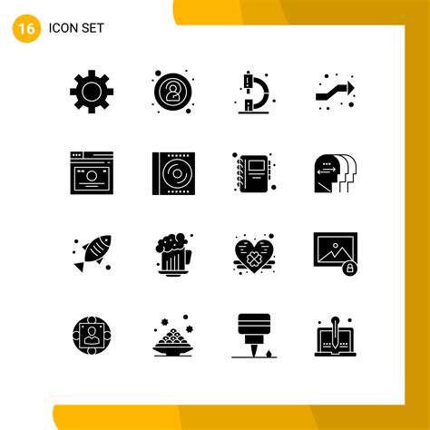 Set Of 16 Modern Ui Icons Symbols Signs For Page Layout Education Right Intersect Editable