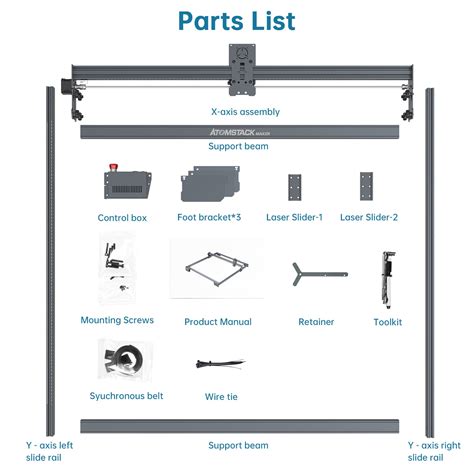 Atomstack E85 Extension Kit 850 800mm Working Area Atomstack Eu