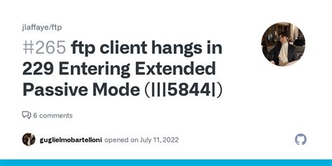 Ftp Client Hangs In 229 Entering Extended Passive Mode 5844