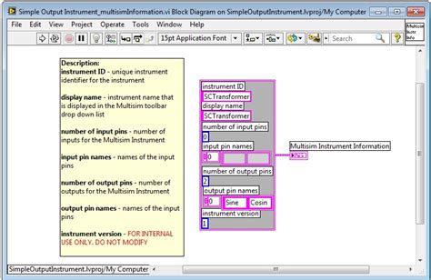 Labview 2 Output Instrument Into Multisim Ni Community National