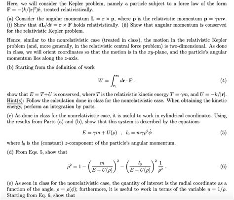 here we will consider the kepler problem namely a