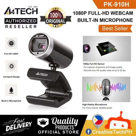 ORIGINAL A TECH P FULL HD WEBCAM PK H Built In Microphone P Full HD Sensor PK H