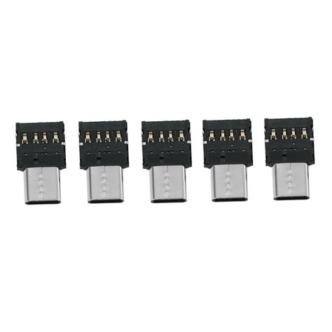 5pcs Ultra Mini Type C Usb C To Usb 2 0 Otg Adapte Vicedeal