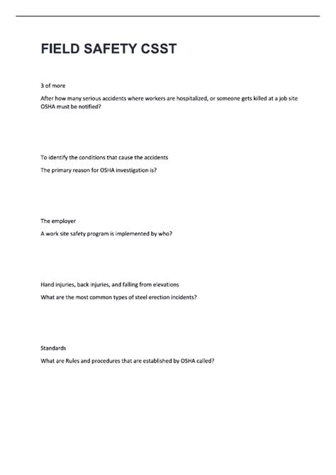 Csst Field Safety Exam Latest 2025 2026 Real Exam Questions With Verified Answers Correctly