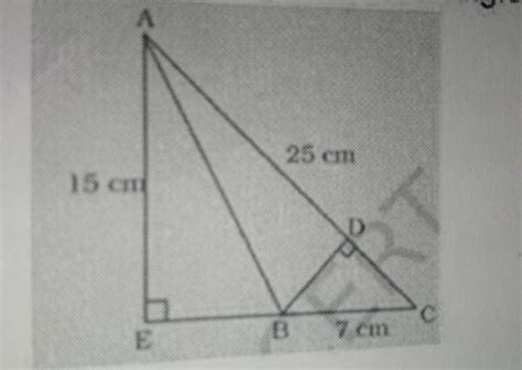 Triangle Aec Is Right Angled At E B Is A Point On Ec Bd Is The