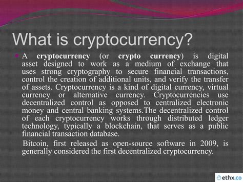 Cryptocurrency Solving Problems Pptx